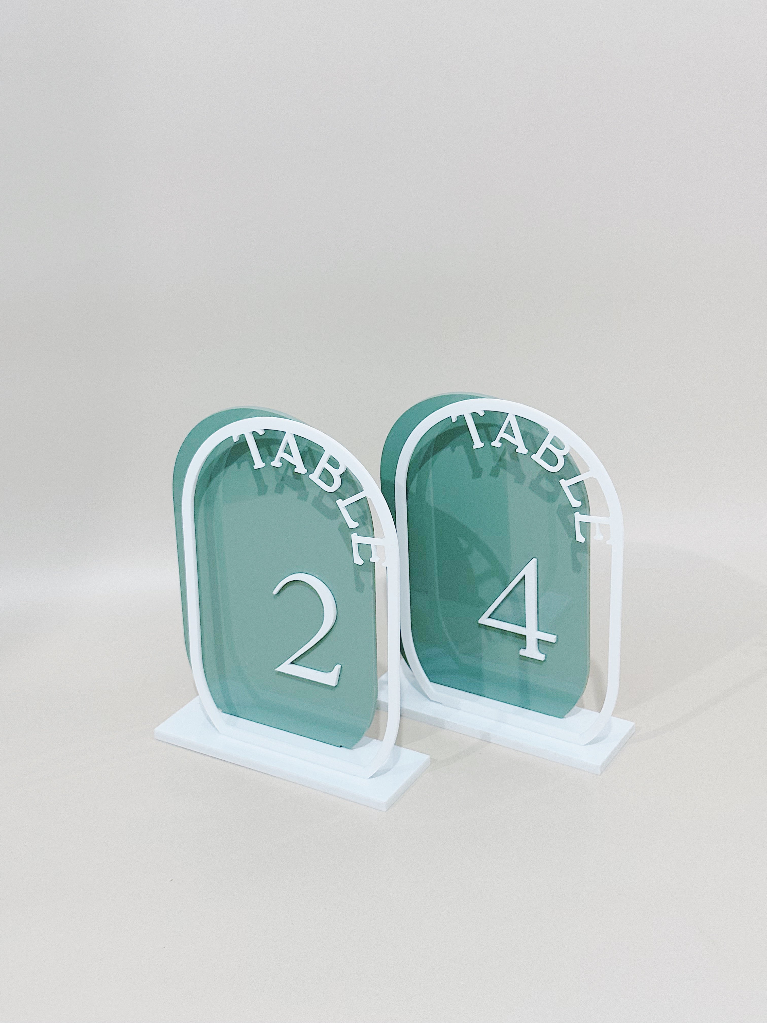 Green table numbers – KMF Crafts